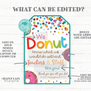 Donut Know What We Would Do Without You Tag Thank You Appreciation ...