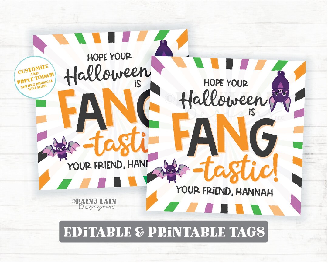 Halloween is Fang-tastic Tags Toy Fang Party Favor Halloween Trick or ...