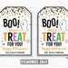 Hey Boo Here's a Treat for You Tags Boo Halloween Printable Halloween ...