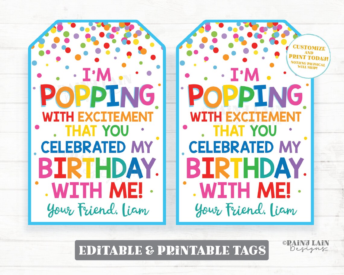 I'm Popping With Excitement That You Celebrated My - Etsy
