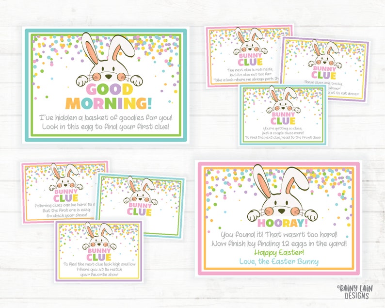 Easter Scavenger Hunt Easter Bunny Letter Easter Egg Hunt | Etsy