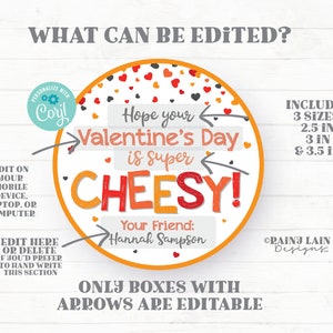 Cheesy Valentine Tag, Valentine's Day Super Cheesy, Cheese Crackers ...