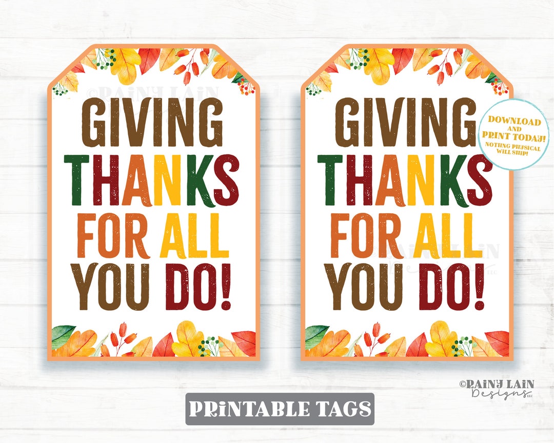 Giving Thanks for All You Do Tags Thankful Tags, Pie Tags Thanksgiving ...