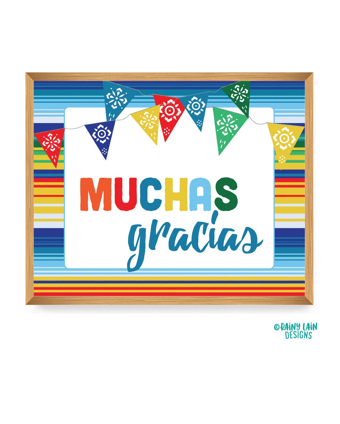 Muchas Gracias Sign Fiesta Sign Favors Thank You 1st - Etsy