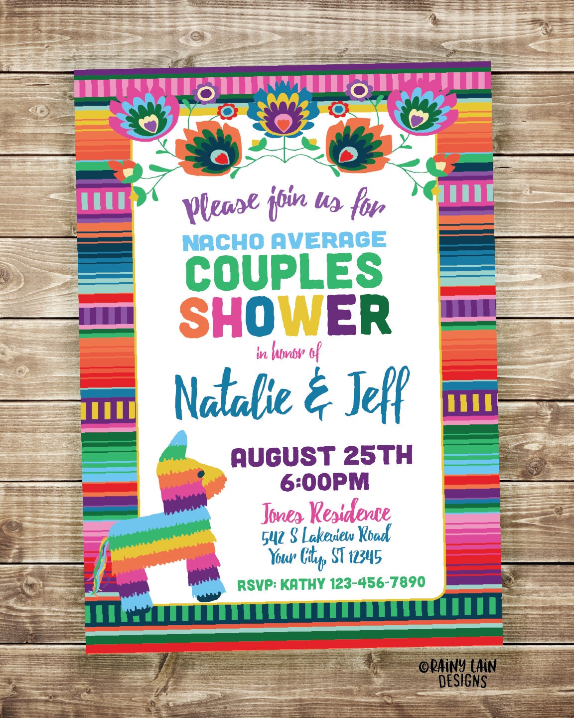 Fiesta Couples Shower Invitation Couples Shower Fiesta | Etsy