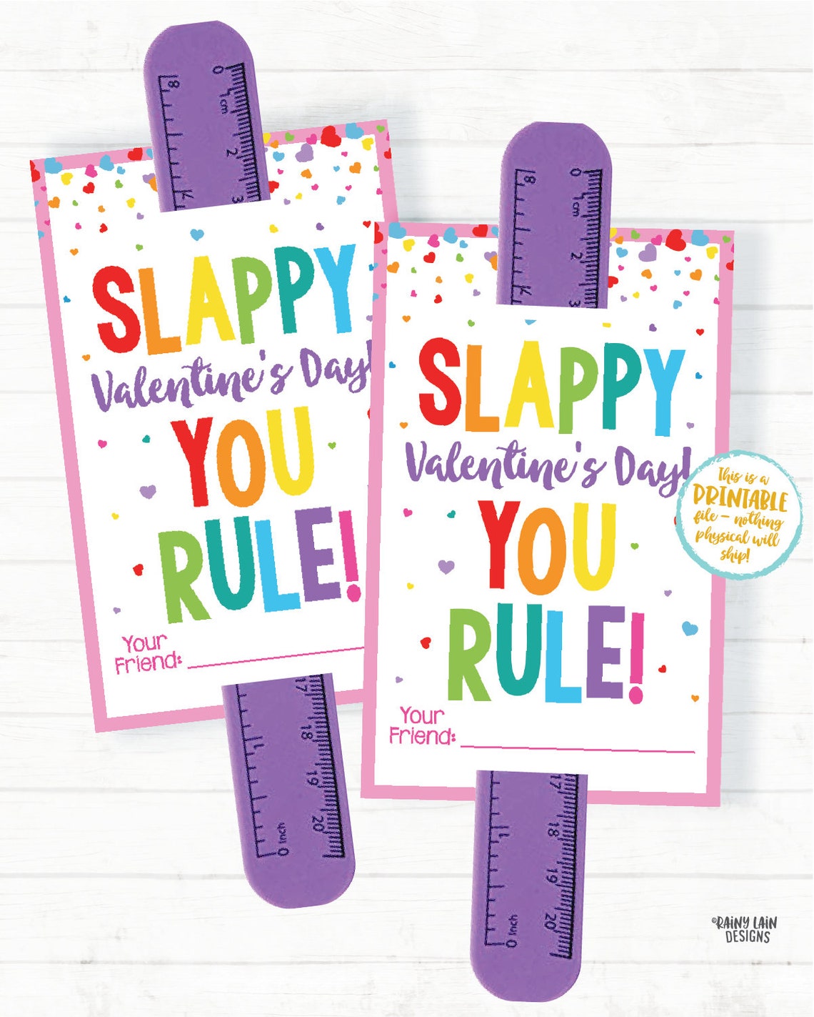Slappy Valentine's Day You Rule Valentine Slap Bracelet | Etsy