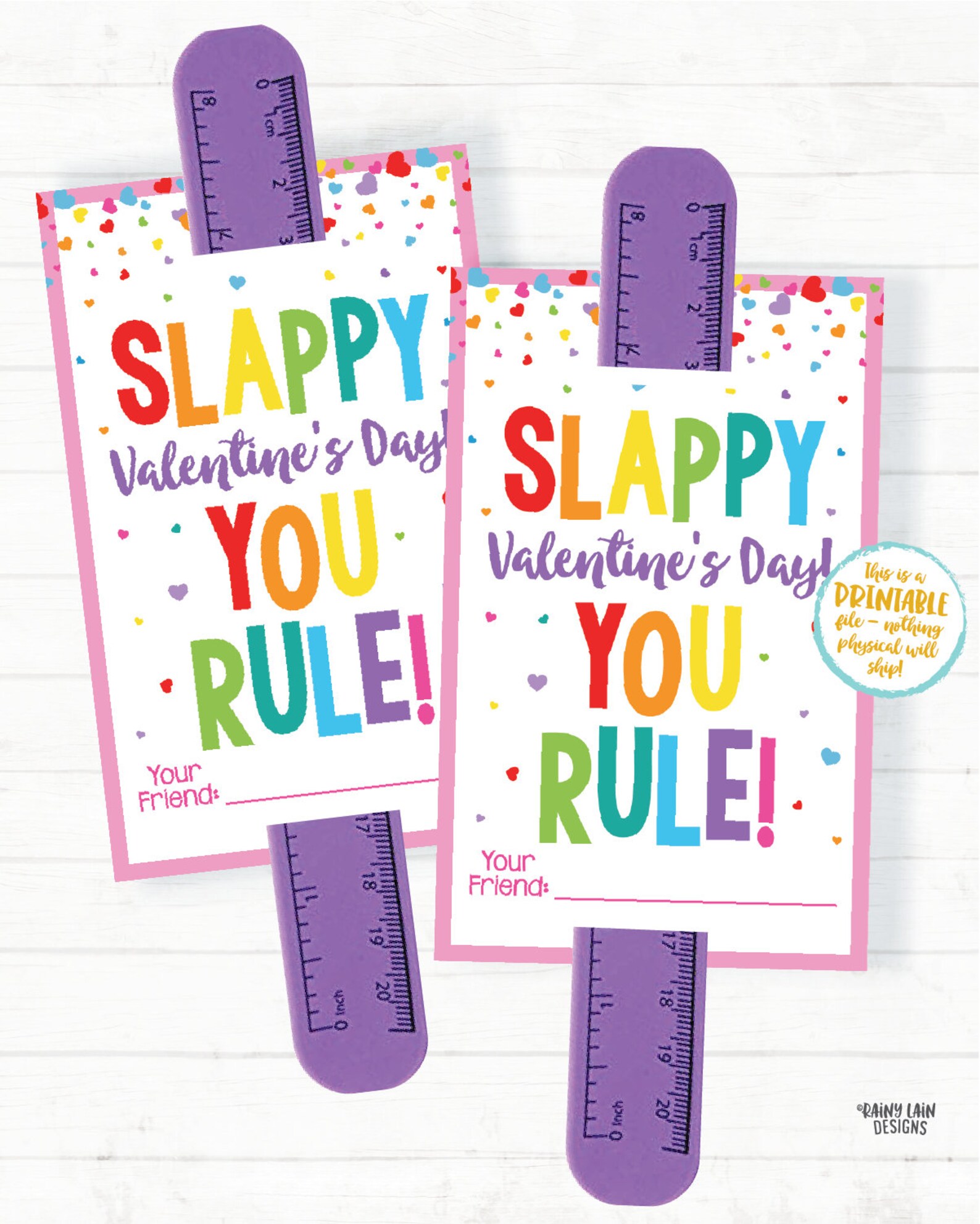 Slappy Valentine's Day You Rule Valentine Slap Bracelet | Etsy