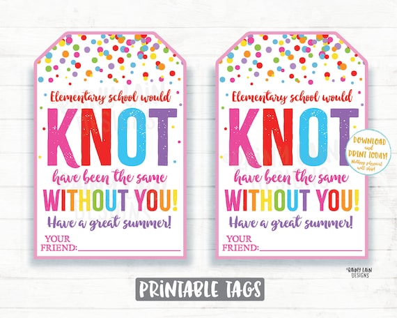 Elementary School Would Knot Have Been the Same Without You | Etsy