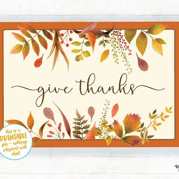 Thanksgiving Placemat - Etsy