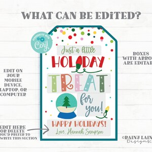 A Little Holiday Treat for You Tag Sweets Christmas Gift Staff Homemade ...