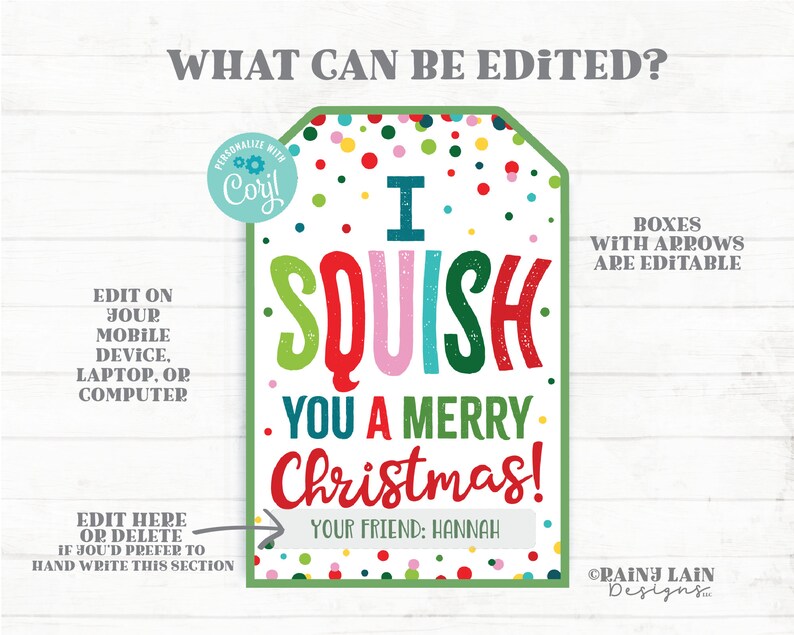 Squish You a Merry Christmas Squishy Toy Squishies Christmas - Etsy