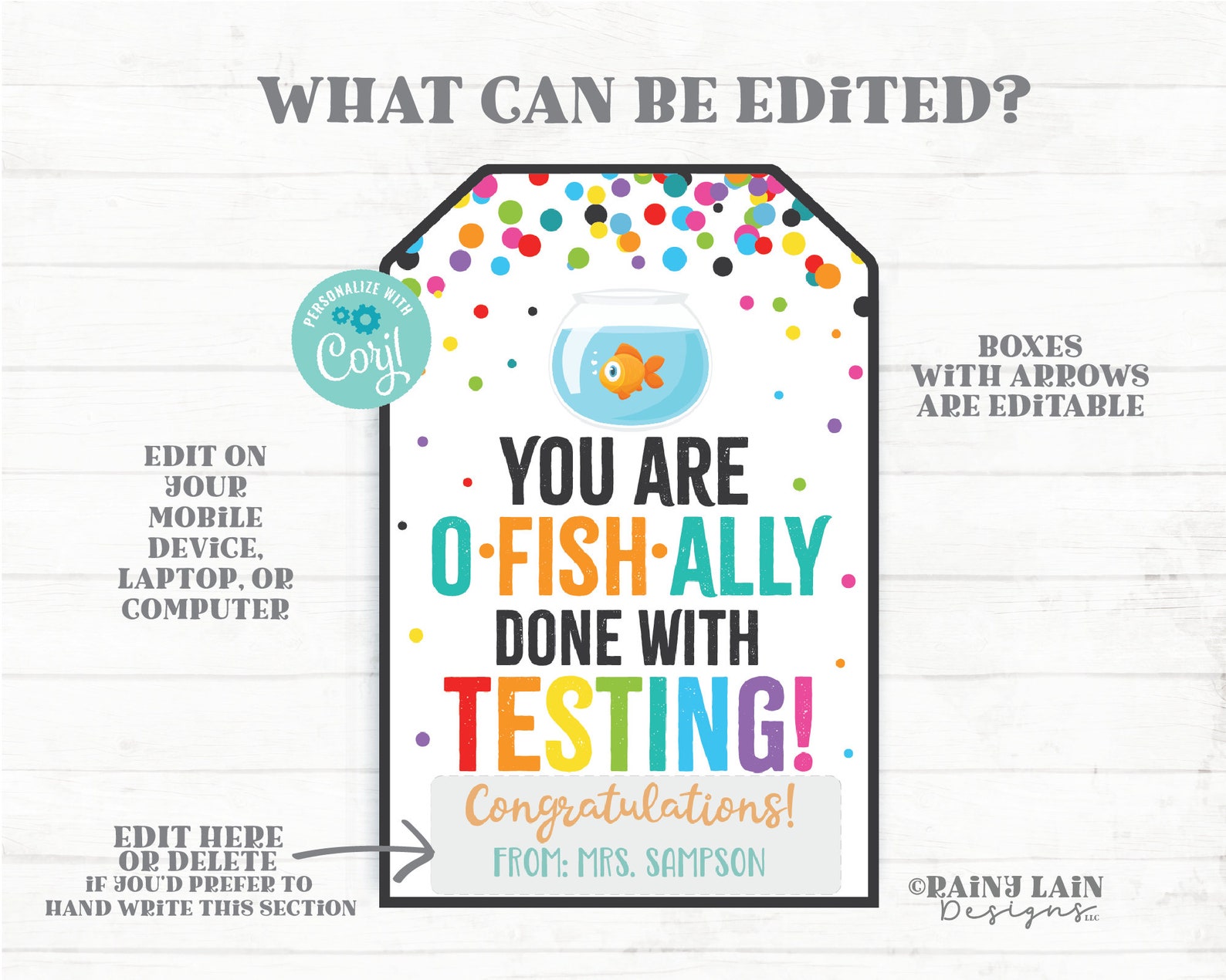 You Are O-fish-ally Done With Testing Tag O Fish Ally Student | Etsy