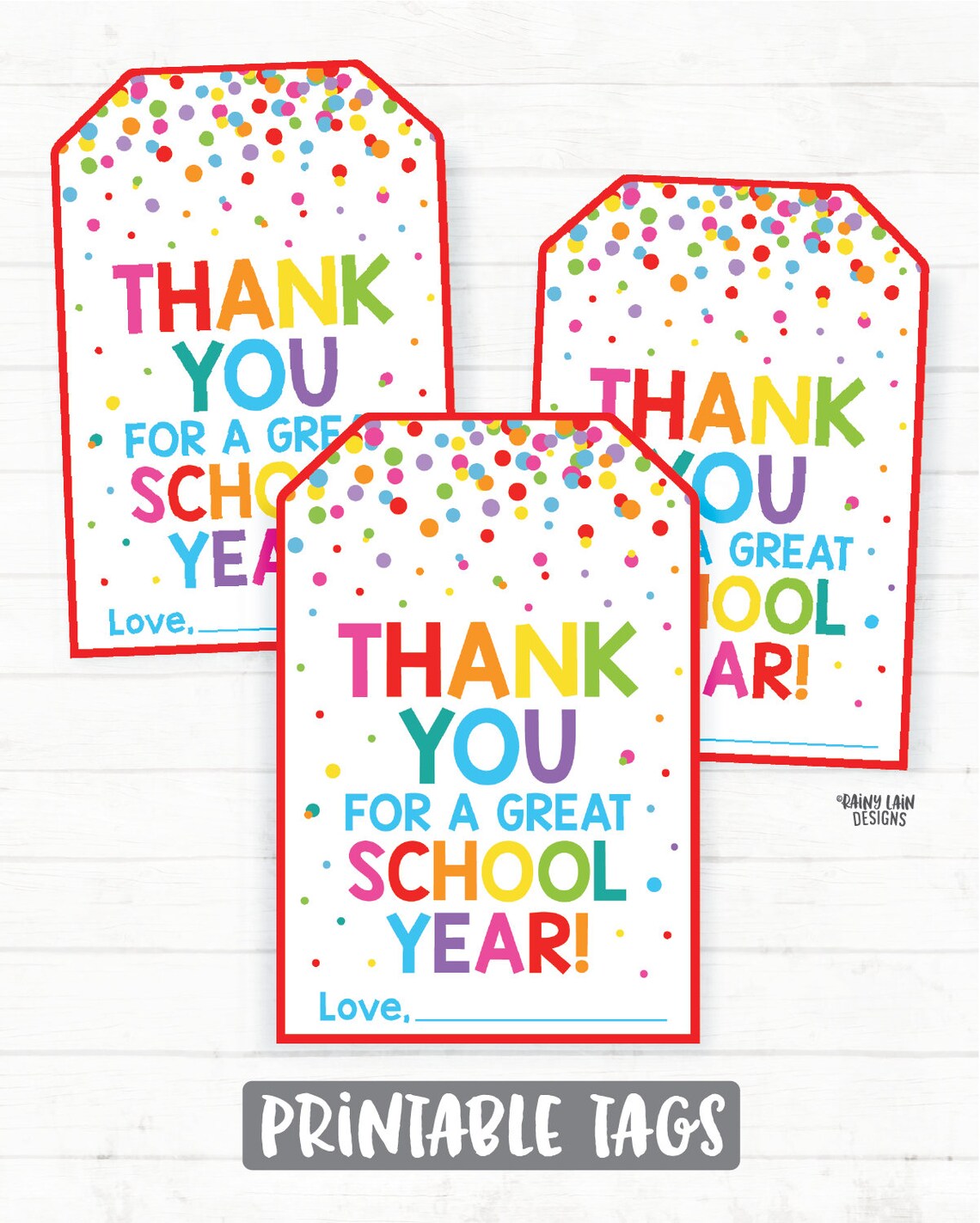 Thank You for a Great School Year Tags End of School Year - Etsy