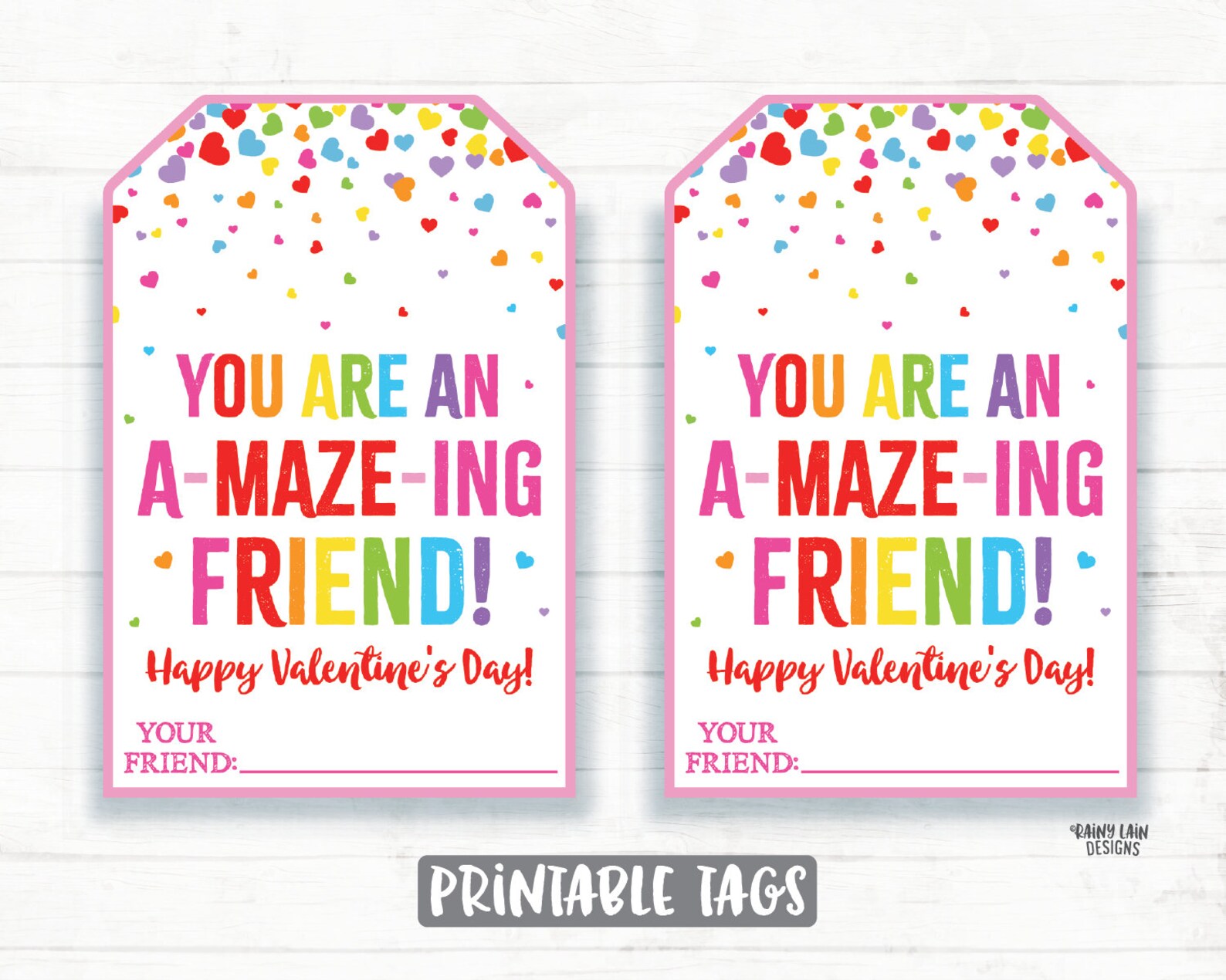 Maze Valentine You Are an A-maze-ing Friend A-MAZE Valentine - Etsy