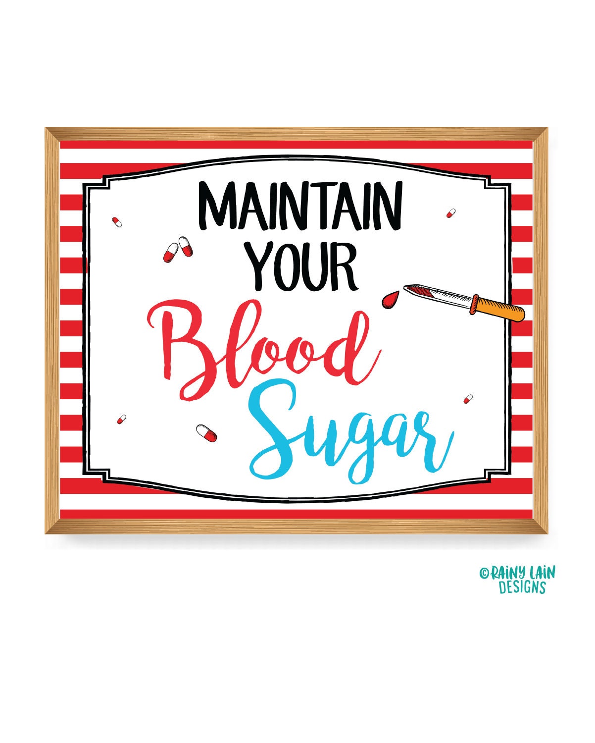 Maintain Your Blood Sugar Sign Nurse Graduation Signs Nurse | Etsy