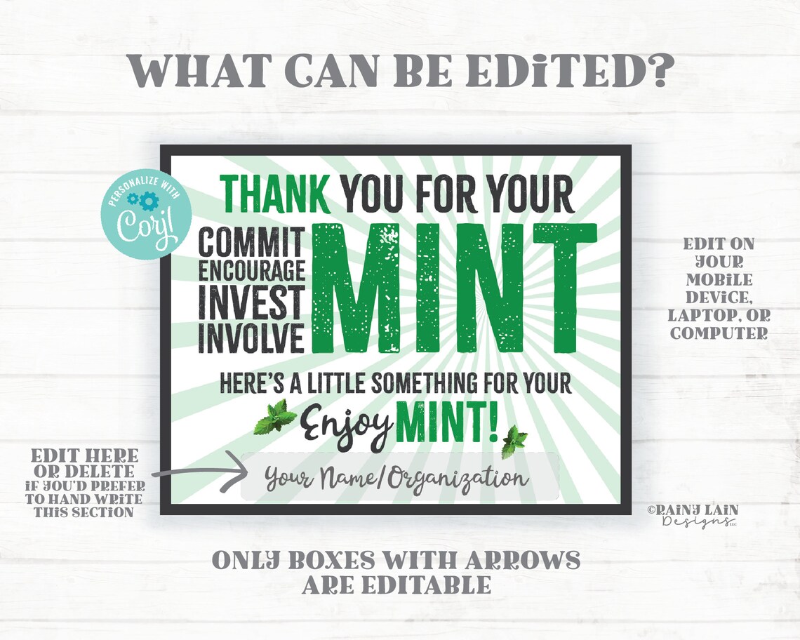 Mint Gift Tags Employee Appreciation Company Volunteer - Etsy