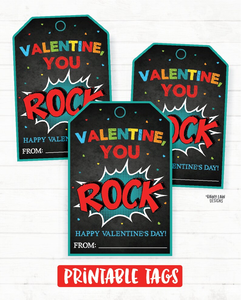 You Rock Valentine, Comic, Superhero, Rocks Valentine, Pop, Chalkboard ...
