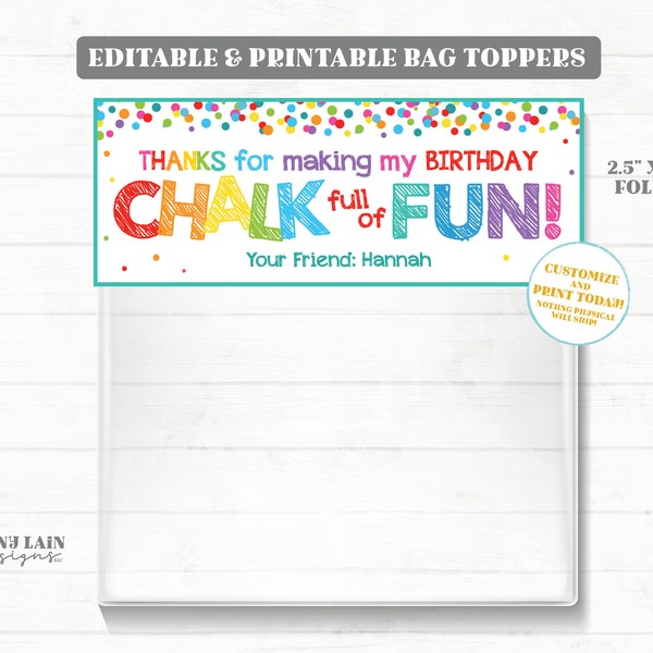 Gift Bag Topper - Etsy