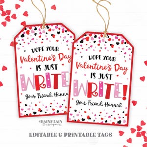 Gift From Teacher to Students, Pencil Valentine Tag, Boys Class ...