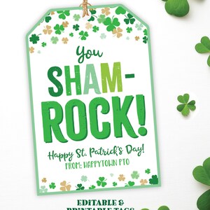 You Sham-rock Tag St Patrick's Day Gift St Patty's Shamrock ...