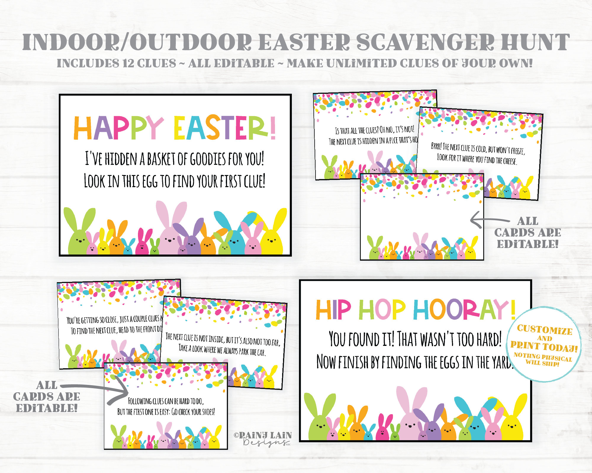 Easter Scavenger Hunt Bunny Clues Easter Egg Hunt Printables - Etsy Canada