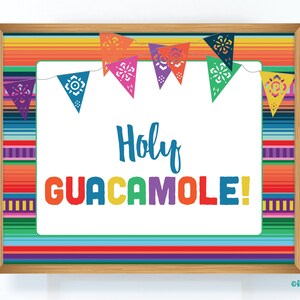 Holy Guacamole Sign Fiesta Printables Fiesta Decoration - Etsy