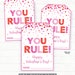 You Rule Valentine, Ruler Valentine Tags, Rule Valentines Preschool ...