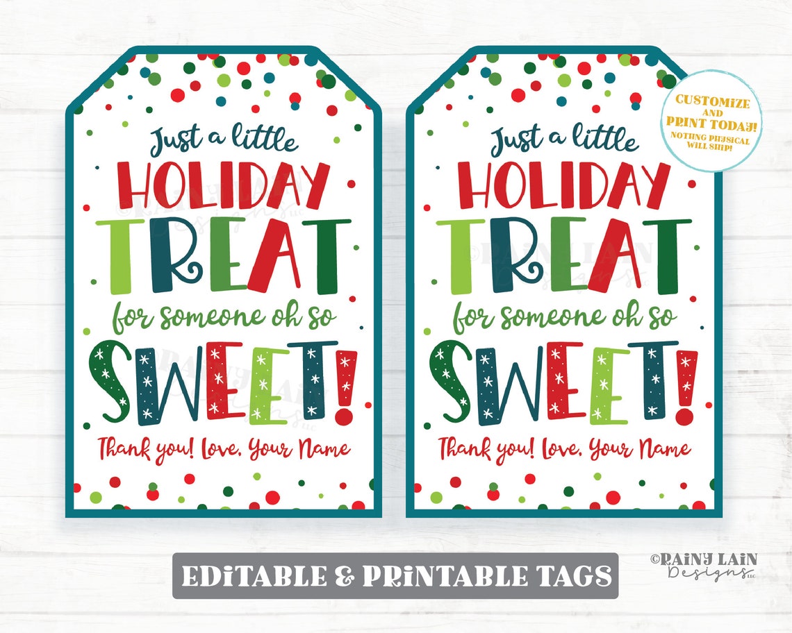 Holiday Treat for Someone Oh so Sweet Tag Holiday Appreciation - Etsy