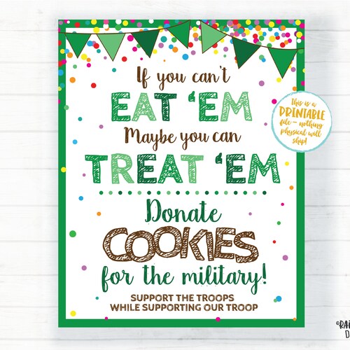 Cookie Booth Sign If You Can't Eat 'em Treat 'em - Etsy