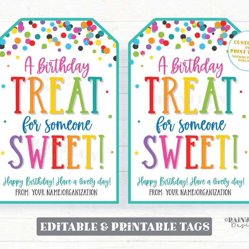 Sweet Treat Name Tags - Etsy