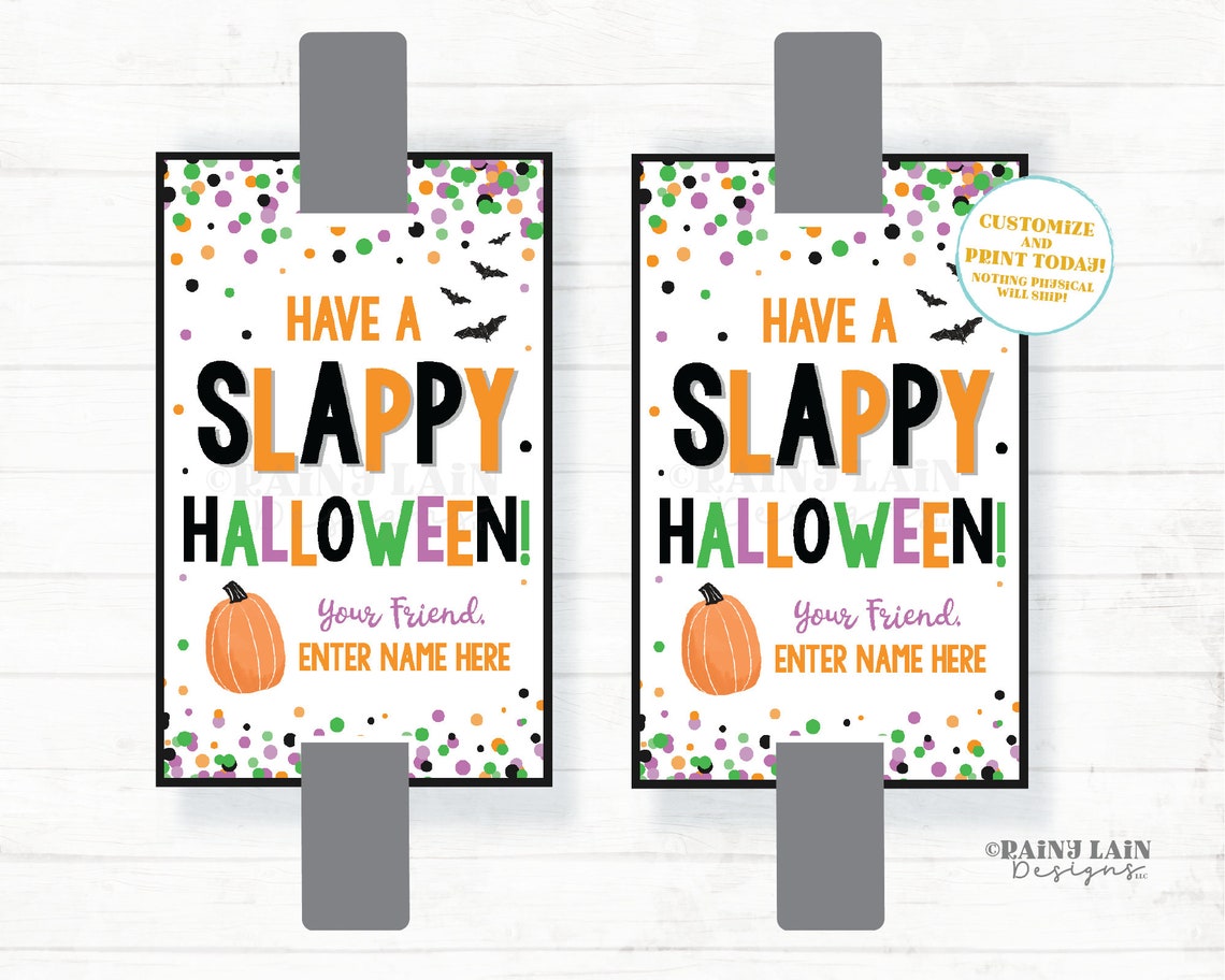 Slappy Halloween Tag Slap Bracelet Card Happy Halloween Gift - Etsy