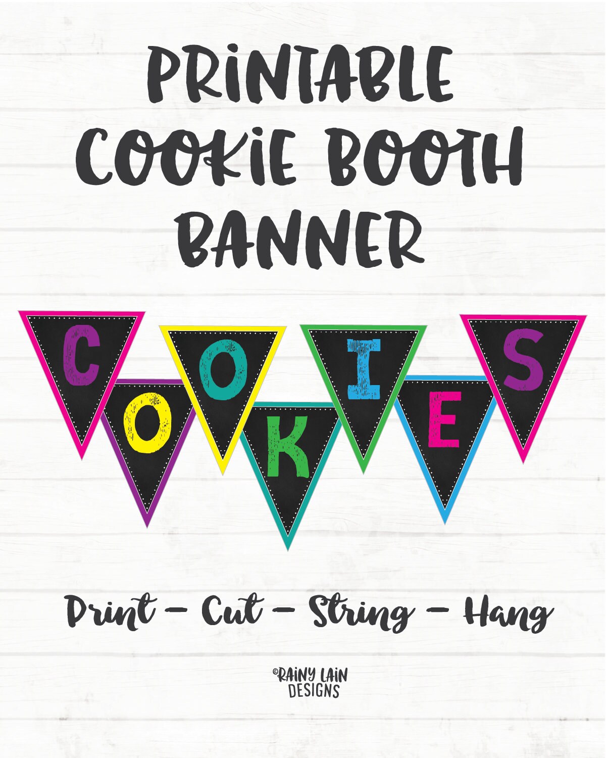 Printable Cookies Banner Cookie Booth Banner Cookies Sign - Etsy