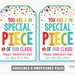 Special Piece of Our Class Valentine Tag Editable Gift Tag Puzzle ...