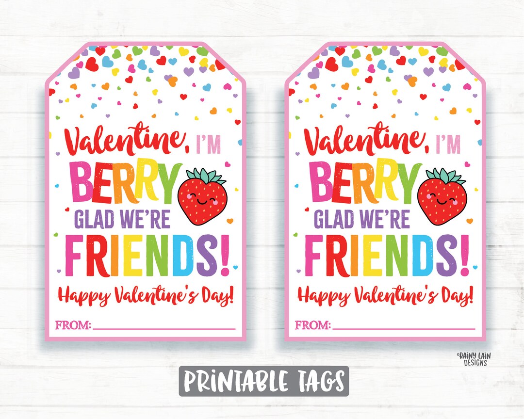 Berry Glad We're Friends Valentine Fruit Snacks, Fruit Strip, Berry ...