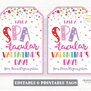 Spa-tacular Valentine's Day Tag, Spa Valentine Gift, Beauty Nails ...