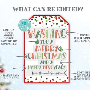 Washing You a Merry Christmas Tags Holiday Soap Gift Handmade Staff ...