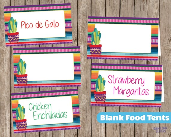 Fiesta Food Tents Fiesta Food Cards Fiesta Food Signs | Etsy