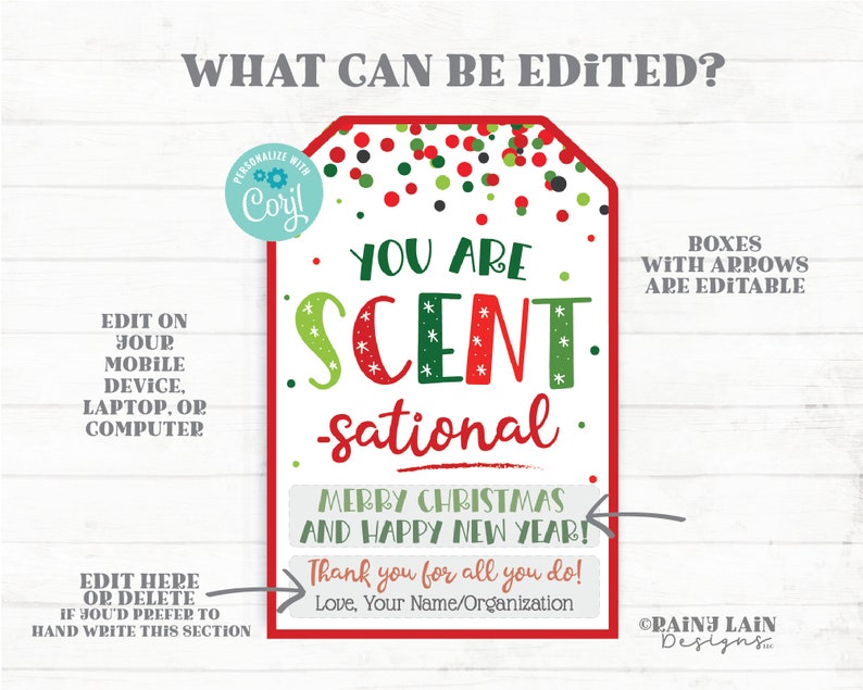 You Are Scent-sational Tag Christmas Gift Holiday Staff - Etsy