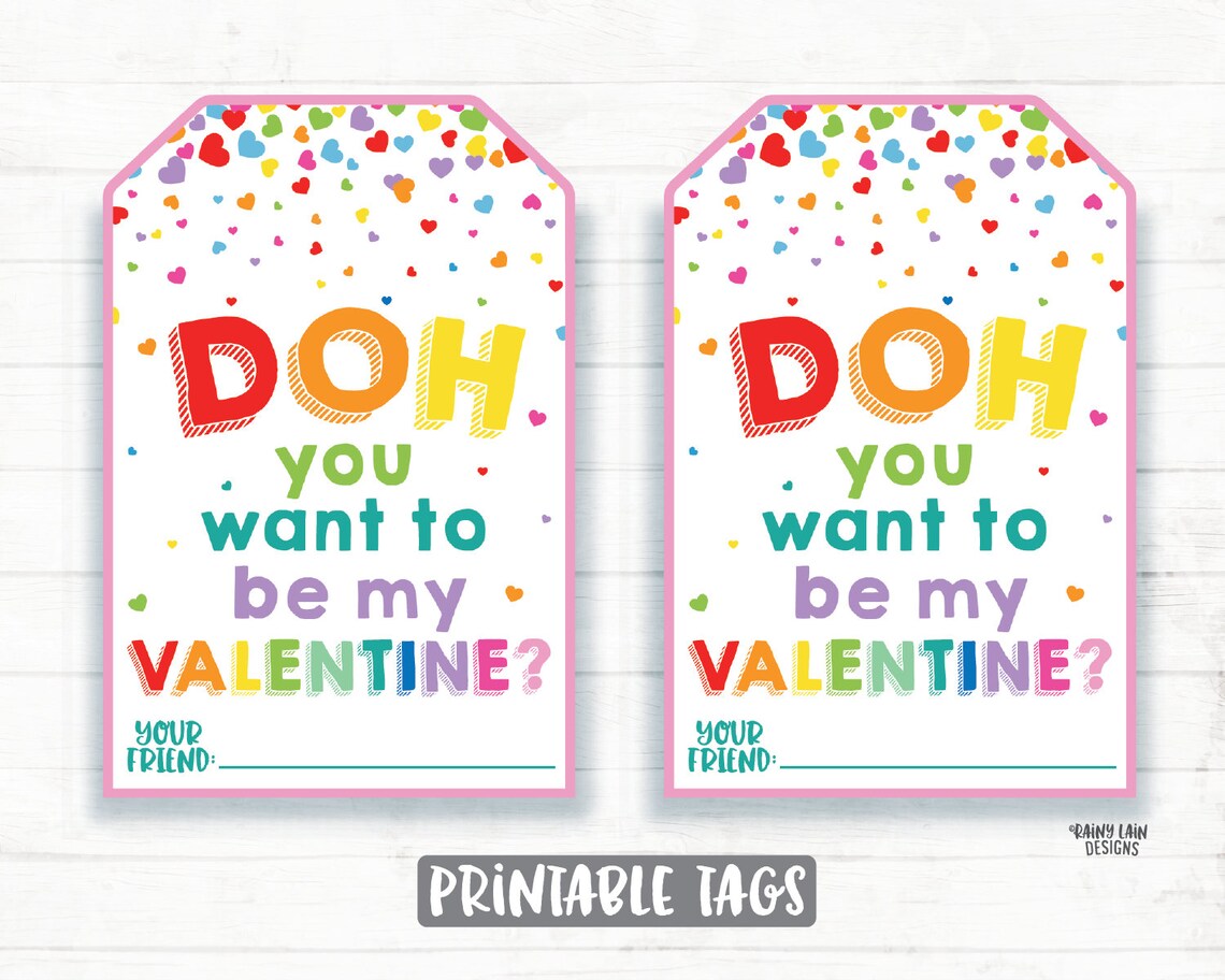 Play Dough Valentine Doh you want to be my Valentine Doh | Etsy