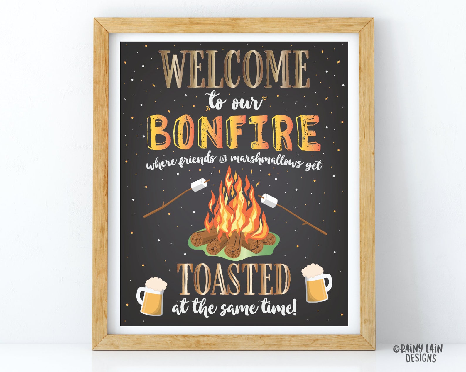 Bonfire Welcome Sign Welcome to Our Bonfire Where Friends and - Etsy