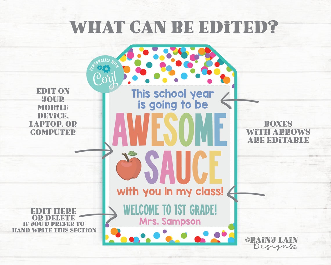 Back to School Applesauce Gift Tag This Year is Going to Be Awesome ...