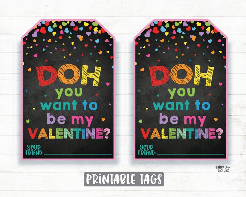Play Dough Valentine Doh You Want to Be My Valentine Doh - Etsy