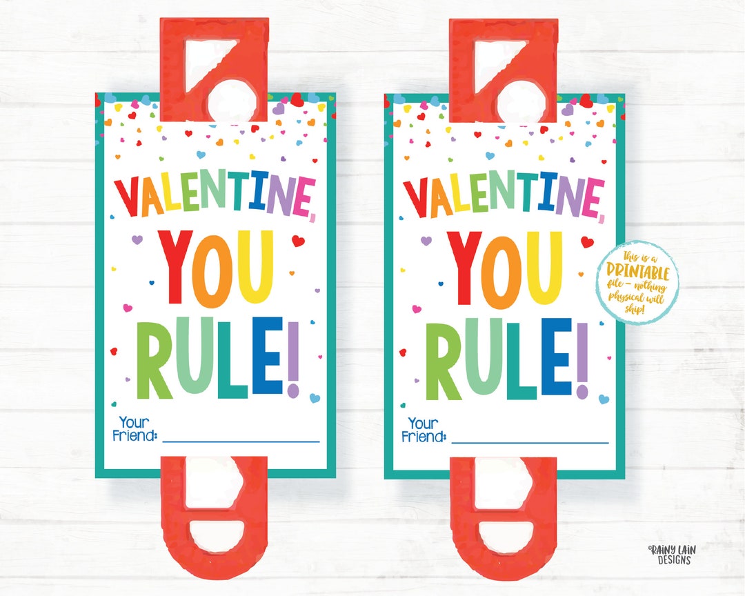 You Rule Valentine, Tracing Ruler Bracelet Ruler Valentine, Preschool ...