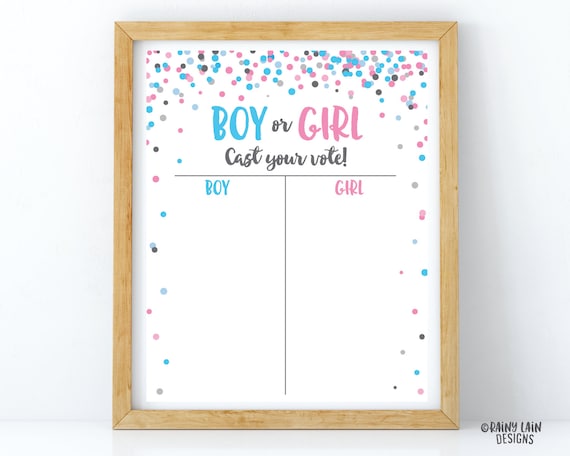Gender Reveal Voting Stickers