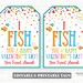 Goldfish Valentine, Fish You a Happy Valentine's Day Tag, Preschool ...