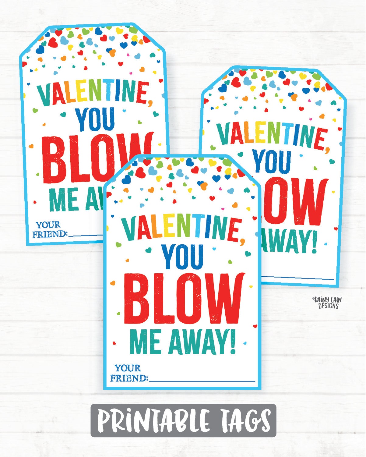 You Blow Me Away Valentine Bubble Valentine Tags Balloon | Etsy