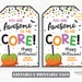 Awesome to the Core Halloween Tag Candy Apple Caramel Thank You Gift ...