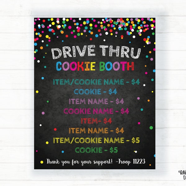 Drive Thru Menu Sign - Etsy