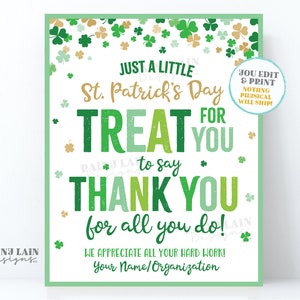 St Patrick's Day Treat for You to Say Thank You for All You Do St Patty ...