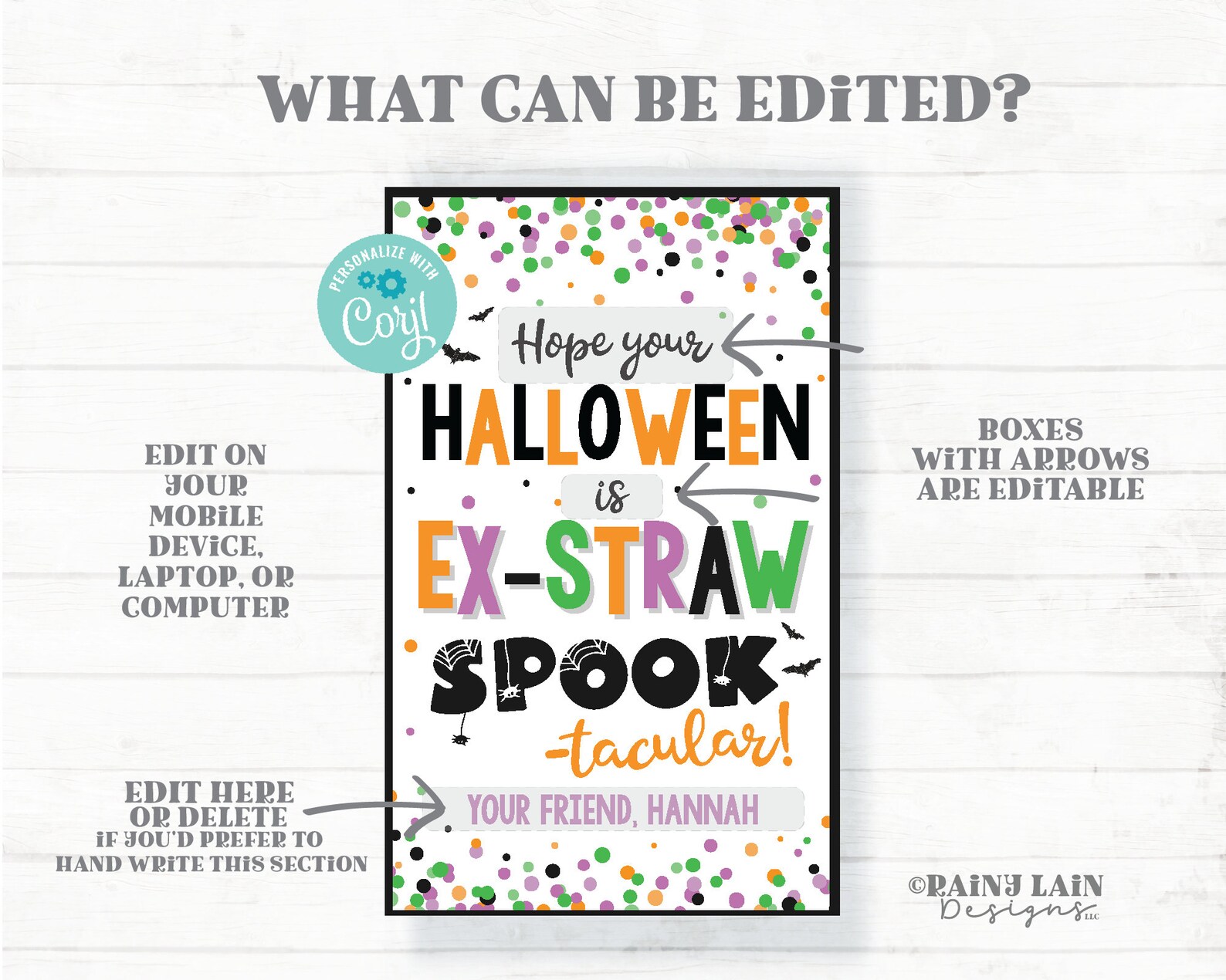 Hope Your Halloween is Ex-straw Spook-tacular Straw Tag Spooktacular ...